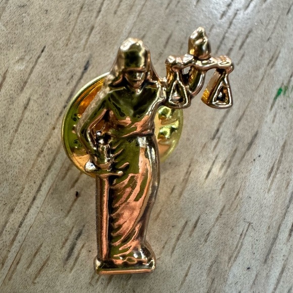 Jewelry | Vintage Lady Justice Pin Justice Is Blind | Poshmark